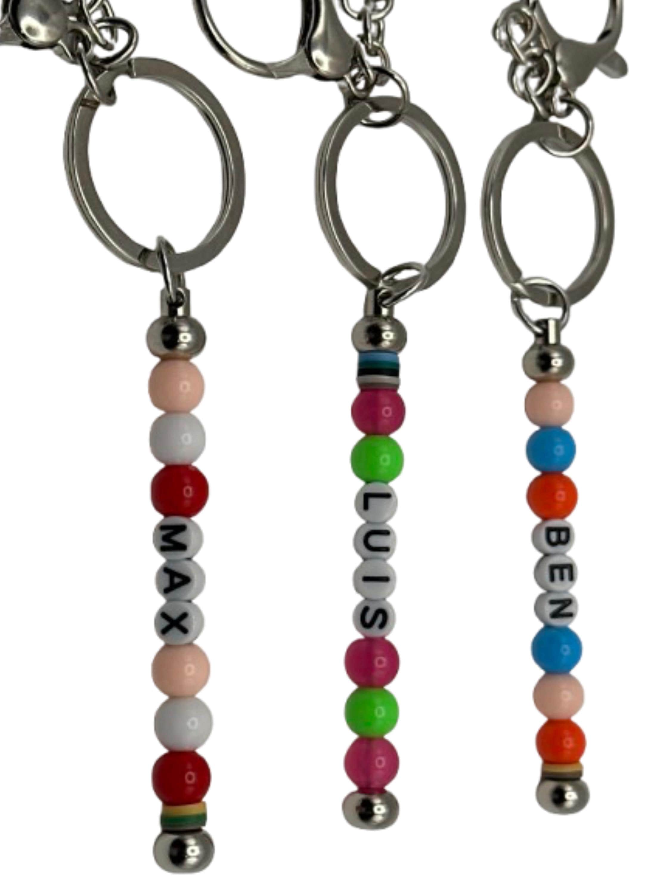 Personalized Beaded Name Keychain – Back to School Personalized Name ...