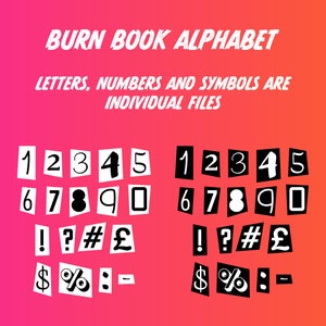 Burn Book Alphabet Vector Art Letters Instant Digital - Etsy