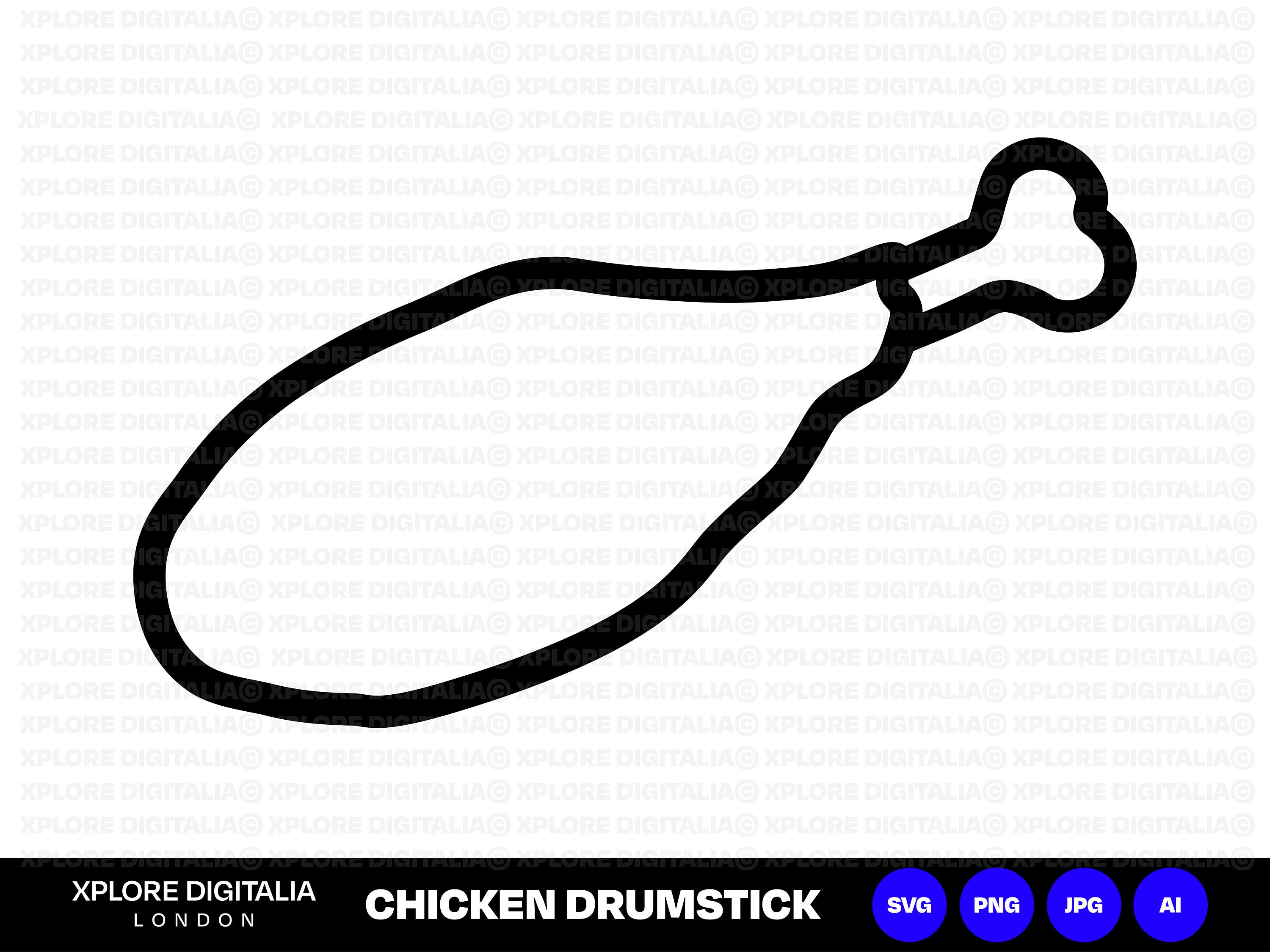 Chicken Drumstick Vector Art Instant Digital Download SVG | Etsy