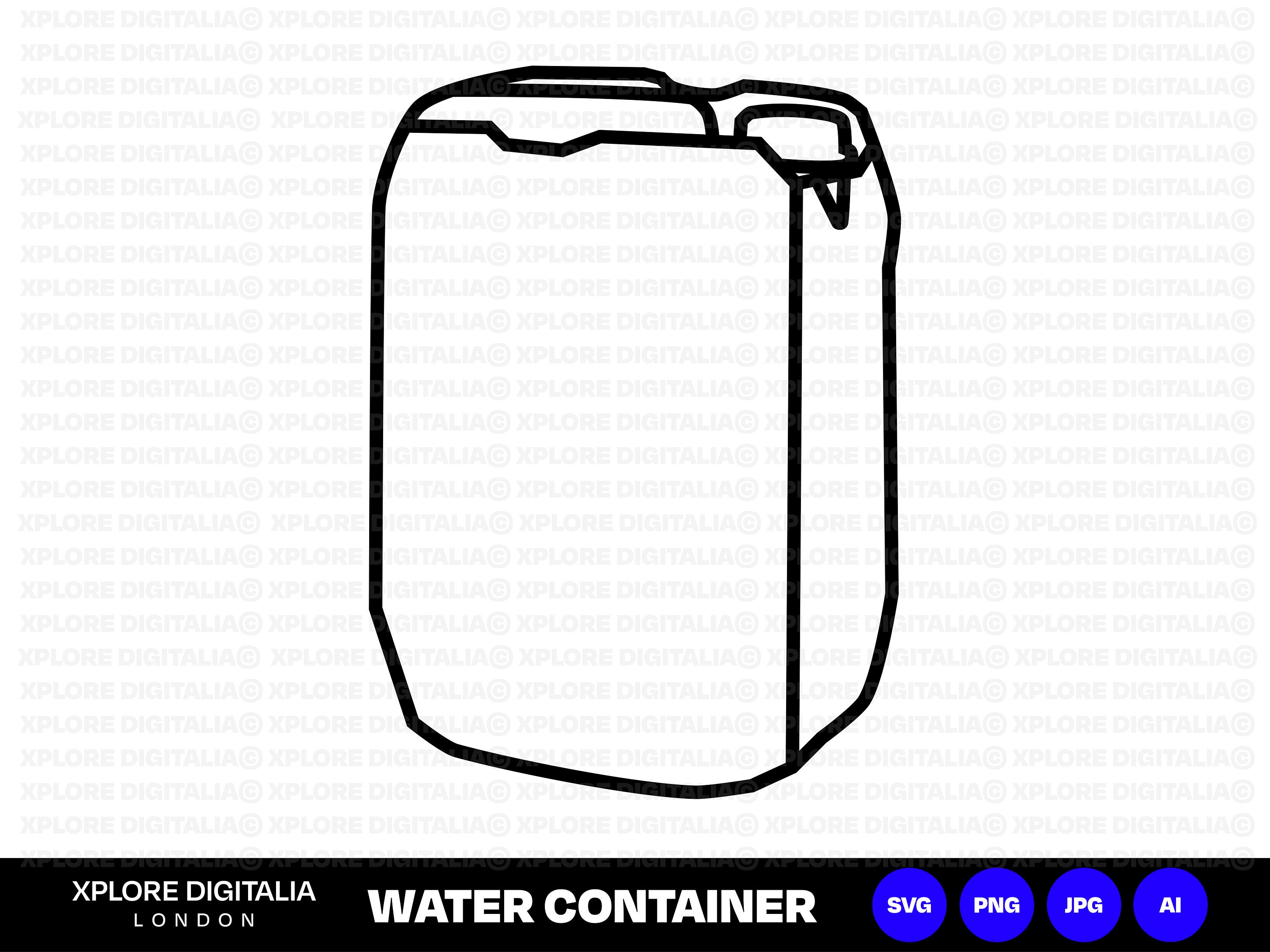 Water Container Vector Art Instant Digital Download SVG - Etsy