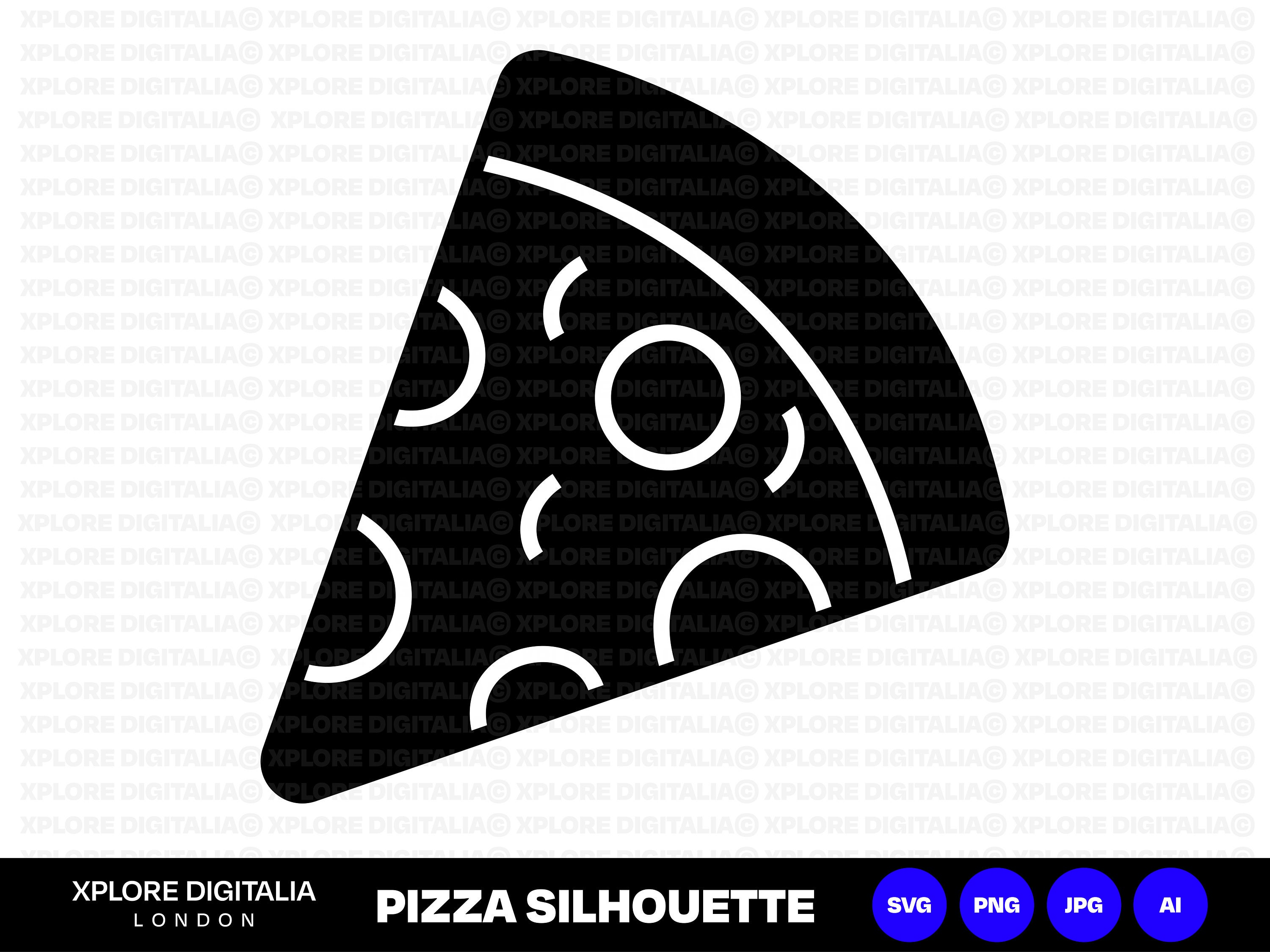 Pizza Silhouette Vector Art Instant Digital Download SVG | Etsy