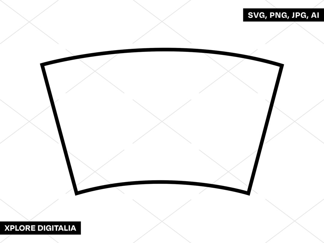 Cup Wrap Template - Long, Large, Tall, Big, Vector Art, Instant Digital ...