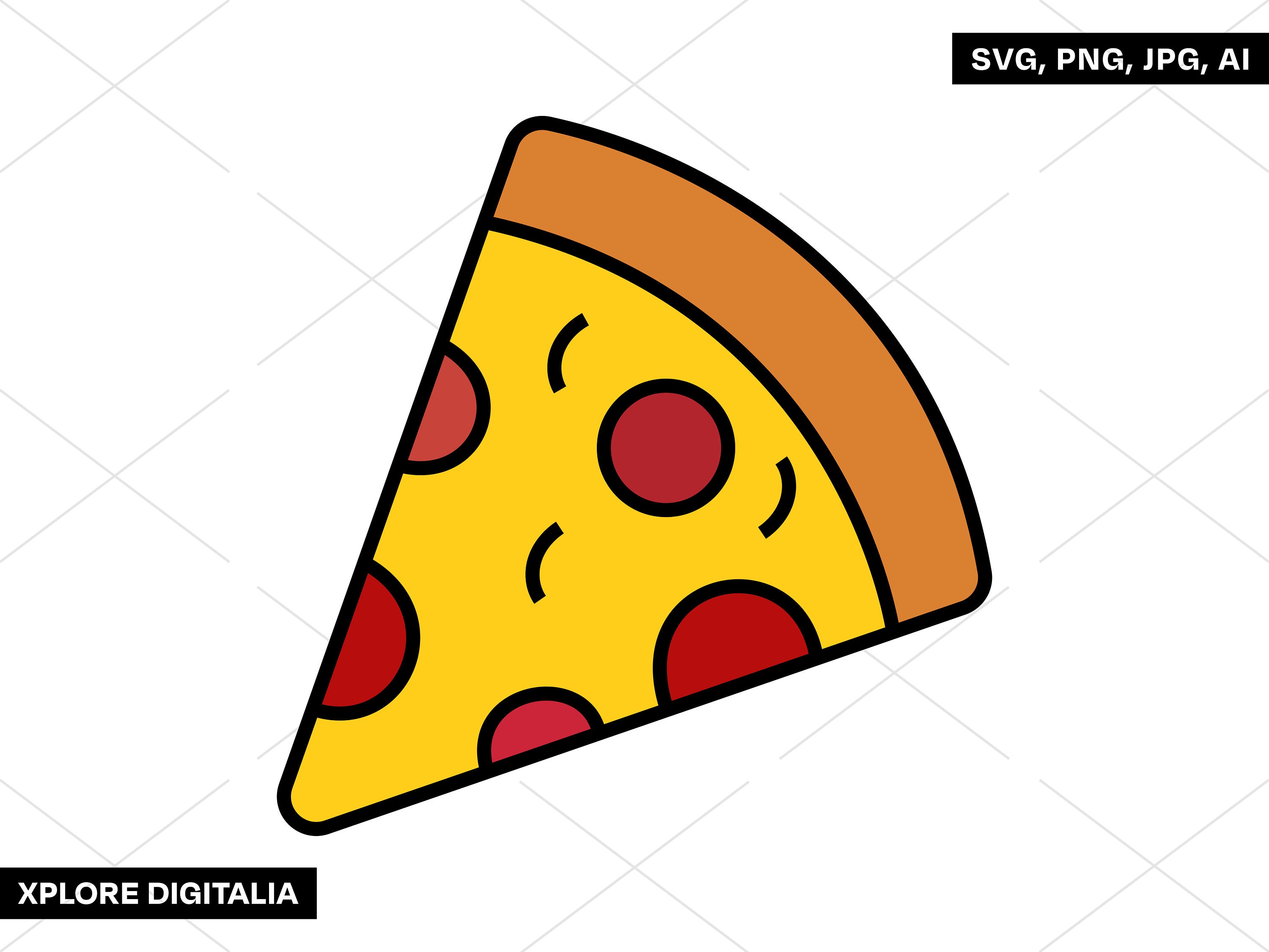 Cartoon Pepperoni Pizza Slice