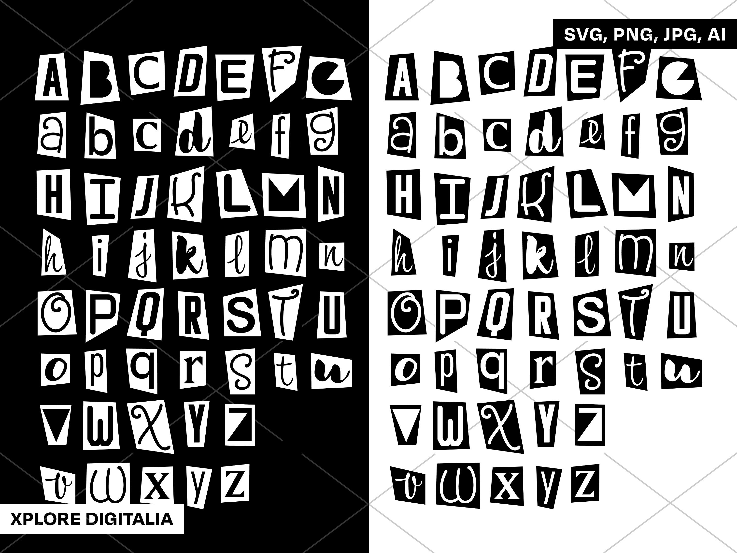 Burn Book Alphabet - Vector Art, Letters, Instant Digital Download; SVG ...