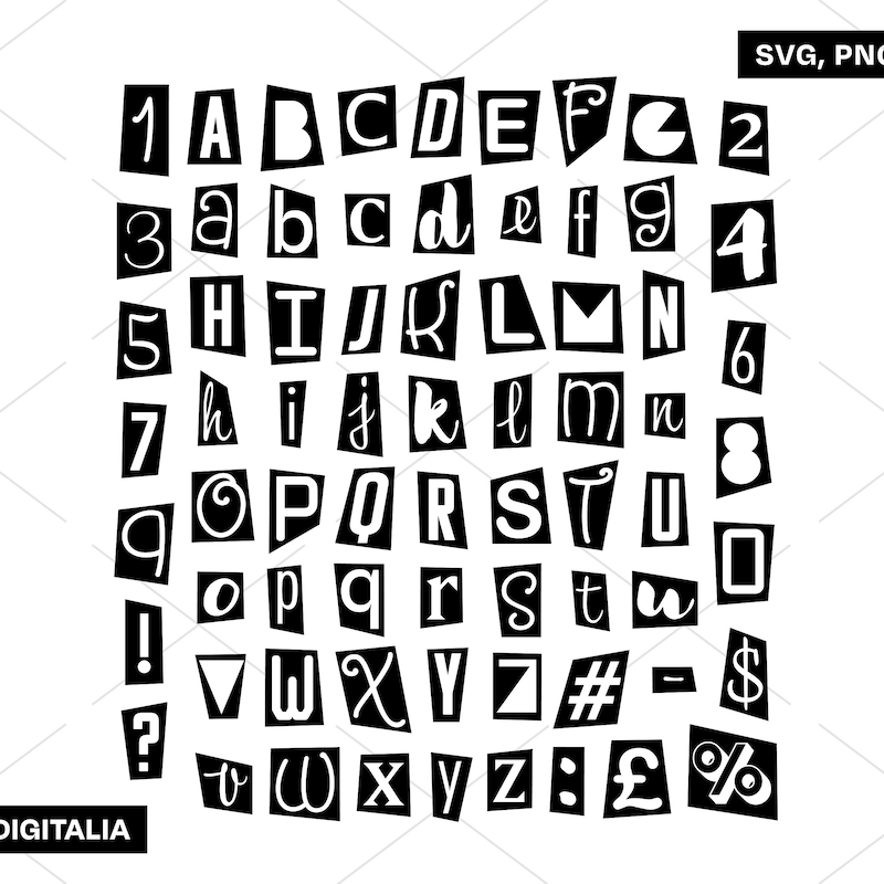 Scrap Book Font Svg - Etsy