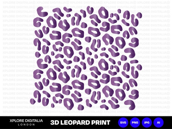 3D Leopard Print Vector Art Instant Digital Download SVG - Etsy