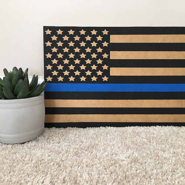 Wooden Police Flag - Etsy