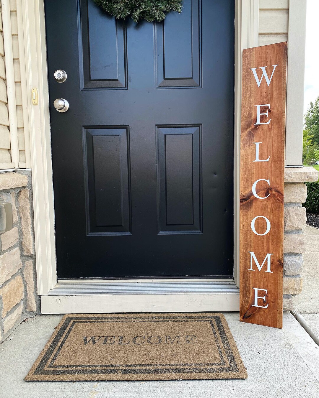 Farmhouse Welcome Sign Entryway Customizable Wooden - Etsy