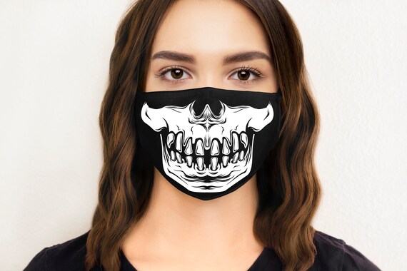 Skull Face Mask Skeleton Face Mask Washable Face Mask | Etsy