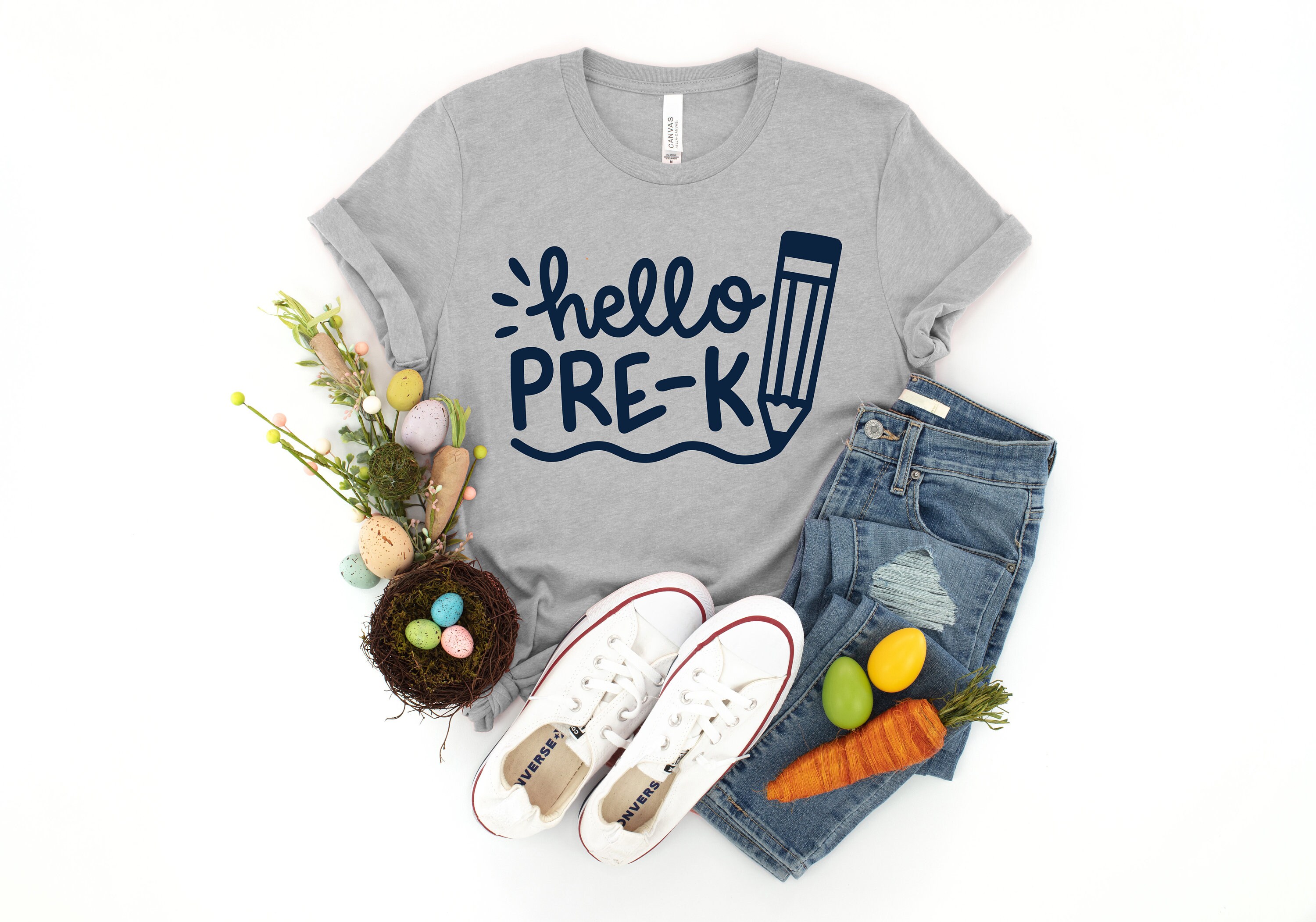 Hello Pre K Grade Shirt, Pre K Grade Teacher Shirt, Teacher Gift, Gift ...