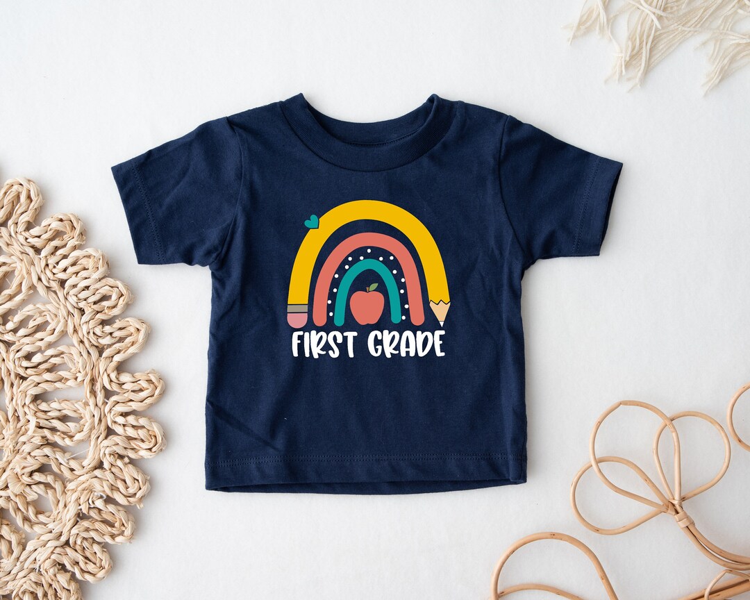 First Grade Rainbow Shirt, Hello First Grade Shirt, Hello 1st Grade ...