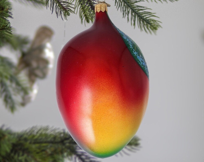 Glass Handmade Big Mango Traditional Ornament Handmade | Etsy