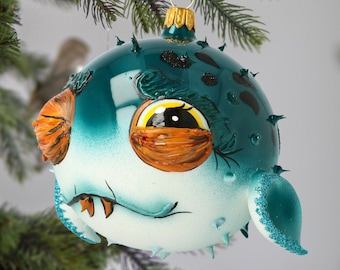 Pufferfish Glass - Etsy