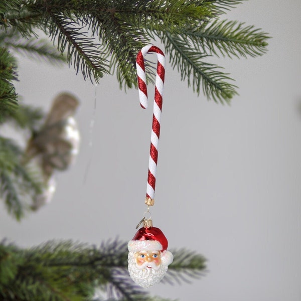 Glass Candy Cane Ornament - Etsy