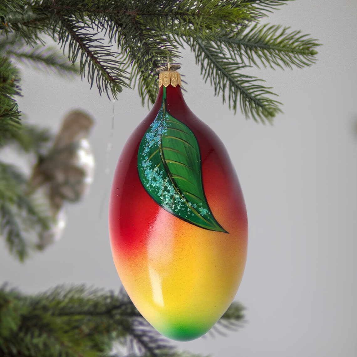 Glass Handmade Big Mango Traditional Ornament Handmade - Etsy