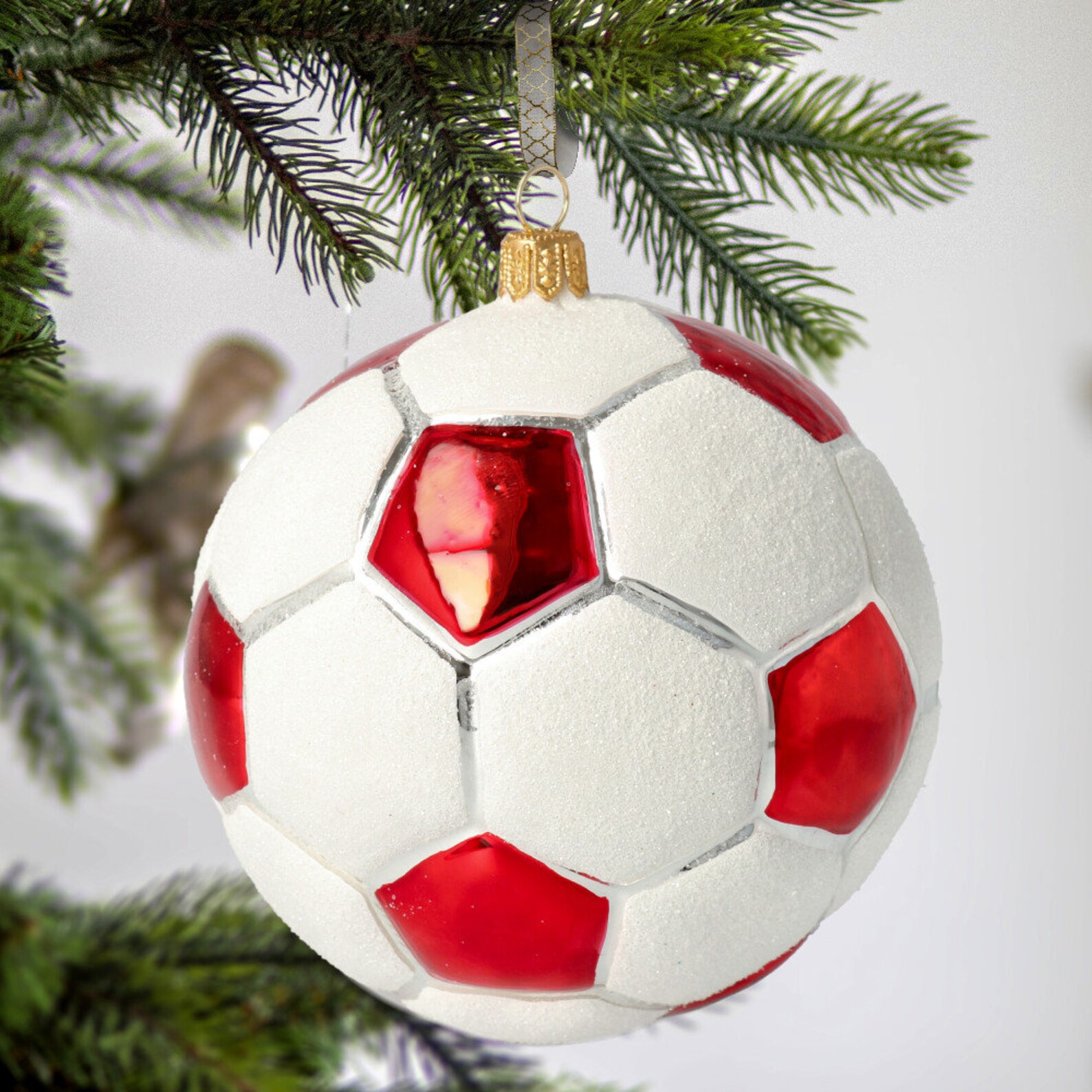 Glass Soccer Ball Football Christmas Tree Decoration Football | Etsy