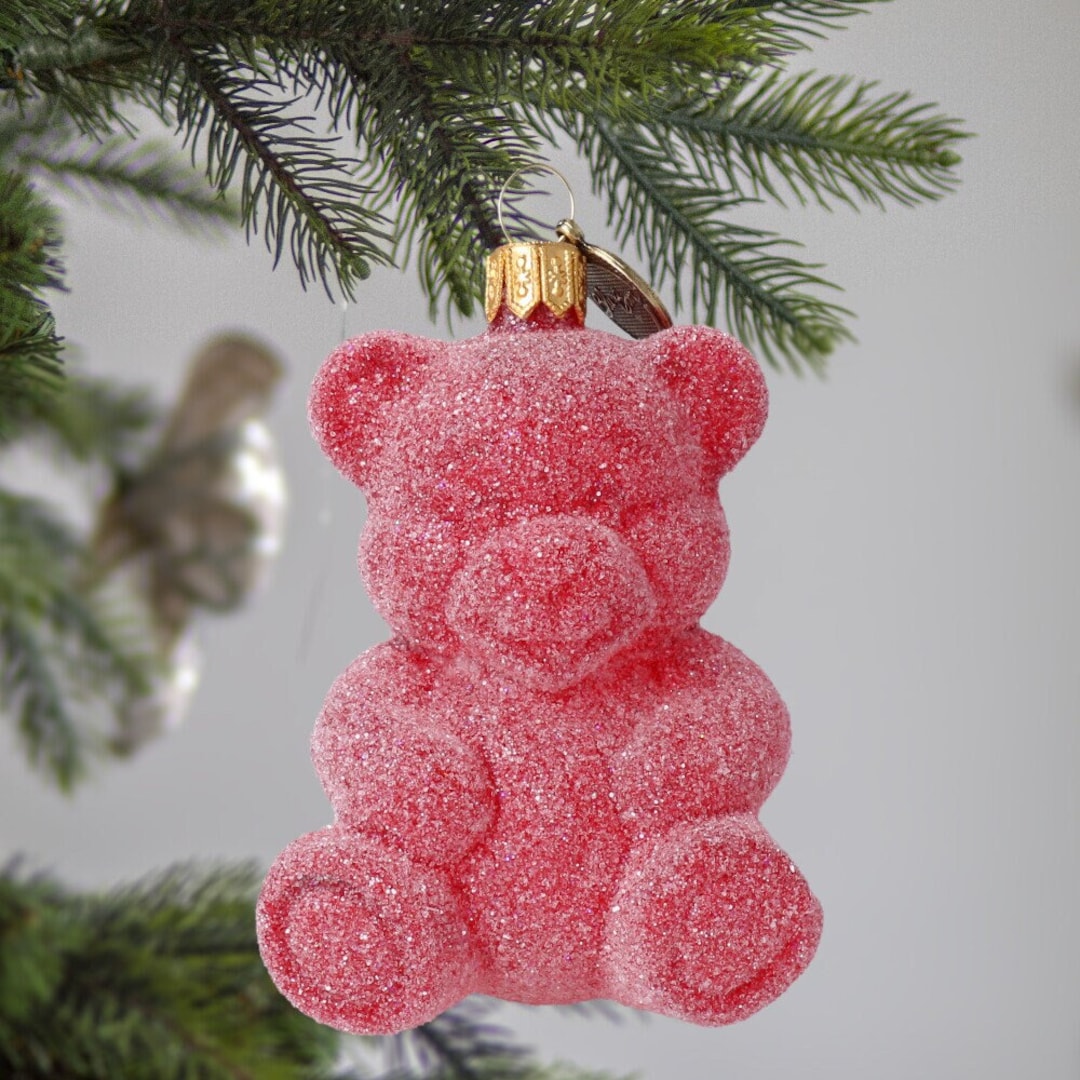 Glass Sour Jelly Gummy Bear Glass Christmas Ornament Sugar Coated Gummy ...