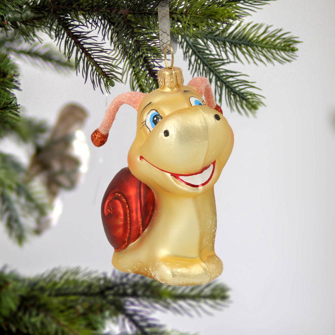 Glass Handmade Rusty Smiley Snail Ornament Handmade Holiday - Etsy