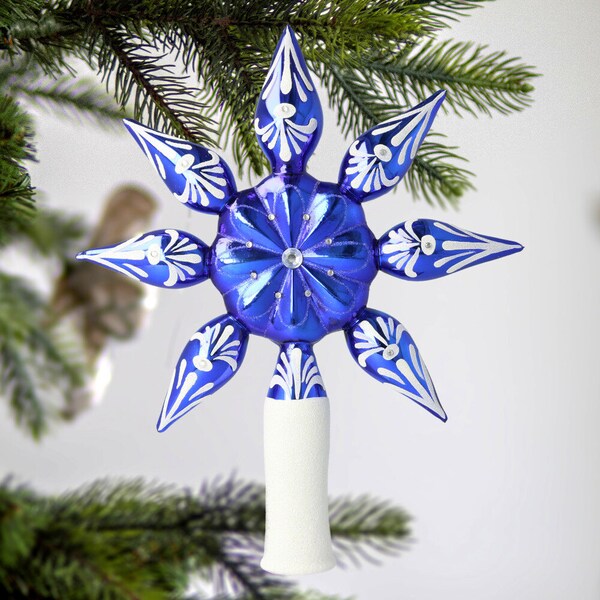 Crystal Snowflake Tree Topper - Etsy