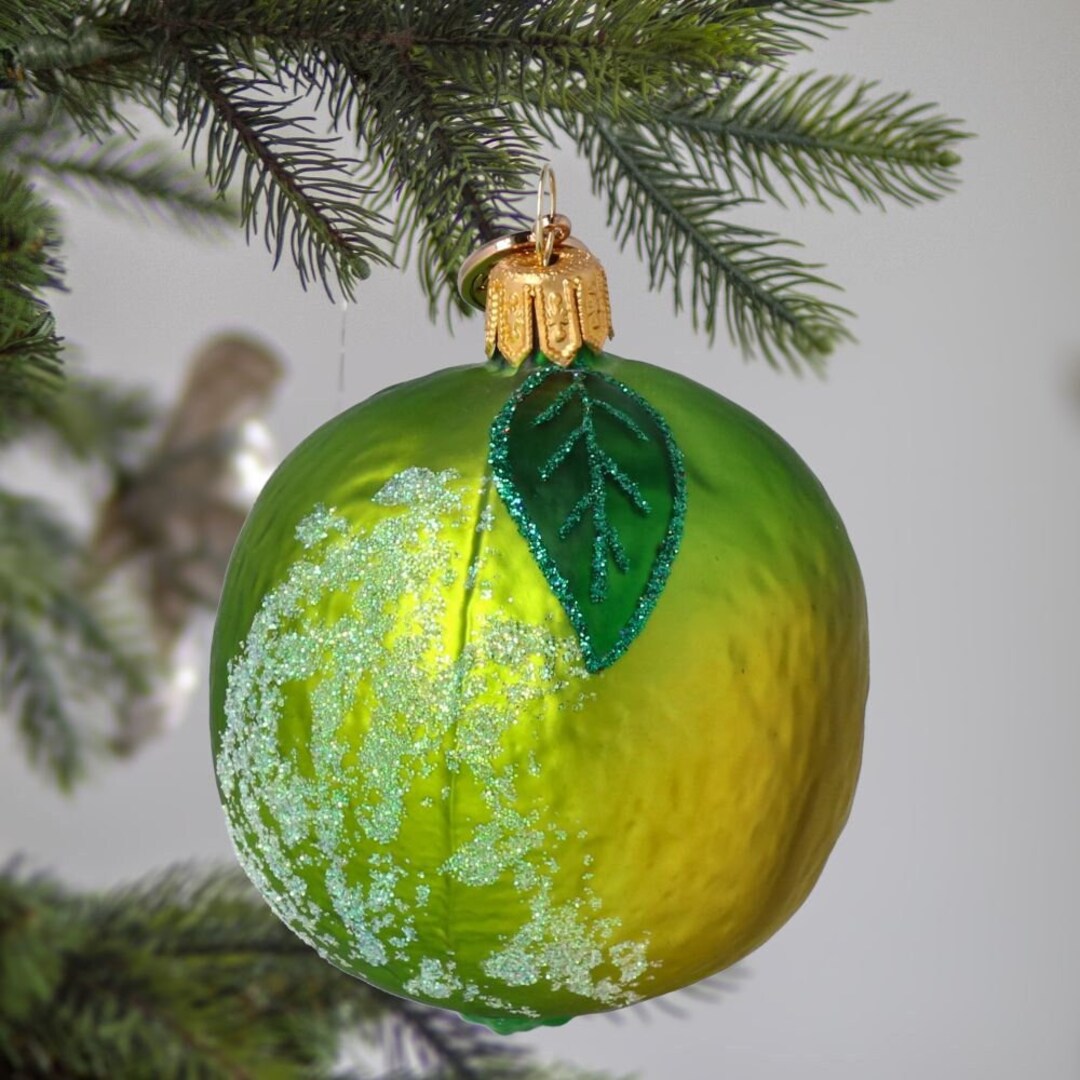 Glass Handmade Lime Traditional Lemon Ornament Handmade Vintage ...