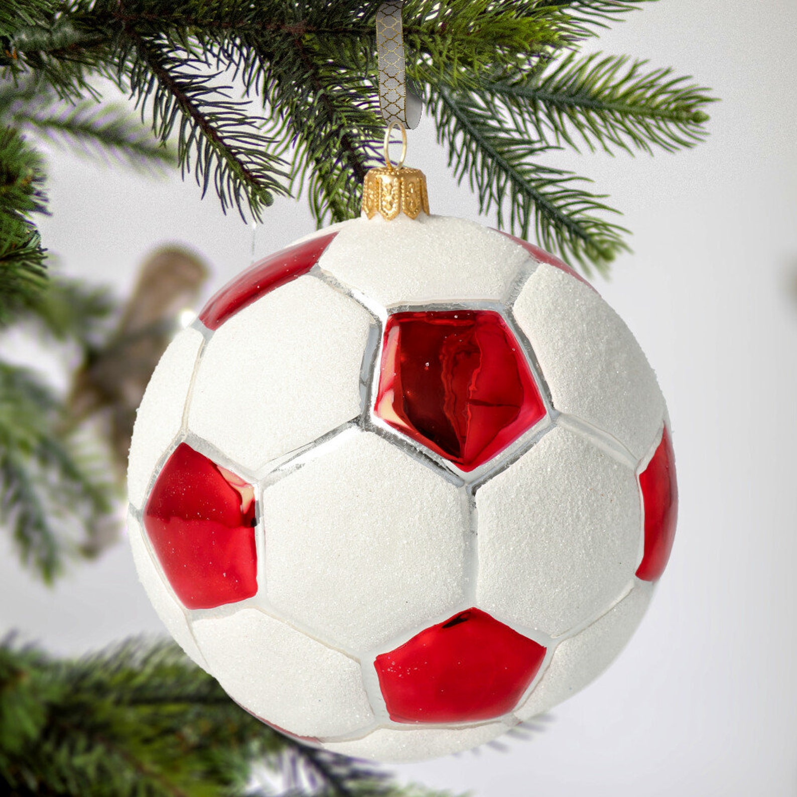 Glass Soccer Ball Football Christmas Tree Decoration Football | Etsy