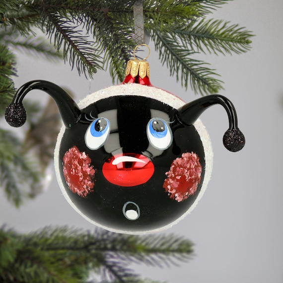 Glass Handmade Santa Ladybug Free Blown Glass Christmas Tree | Etsy