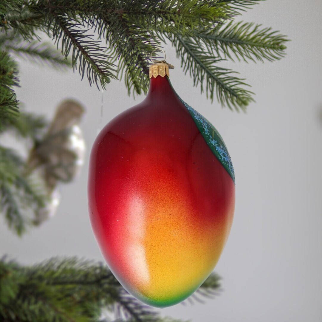 Glass Handmade Big Mango Traditional Ornament Handmade Ornament Fruit ...