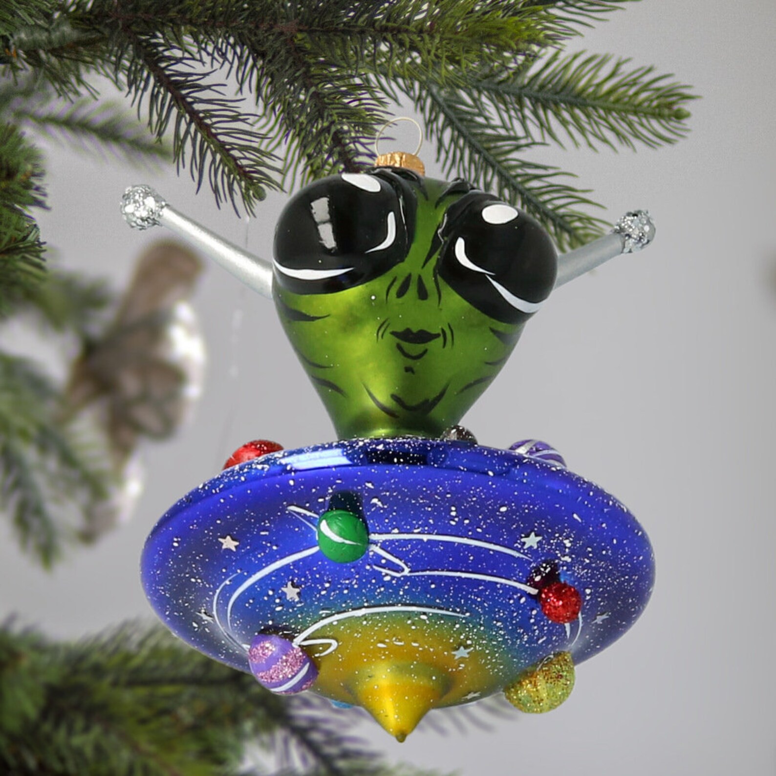 Glass Alien Handmade free blown decoration glass Christmas | Etsy