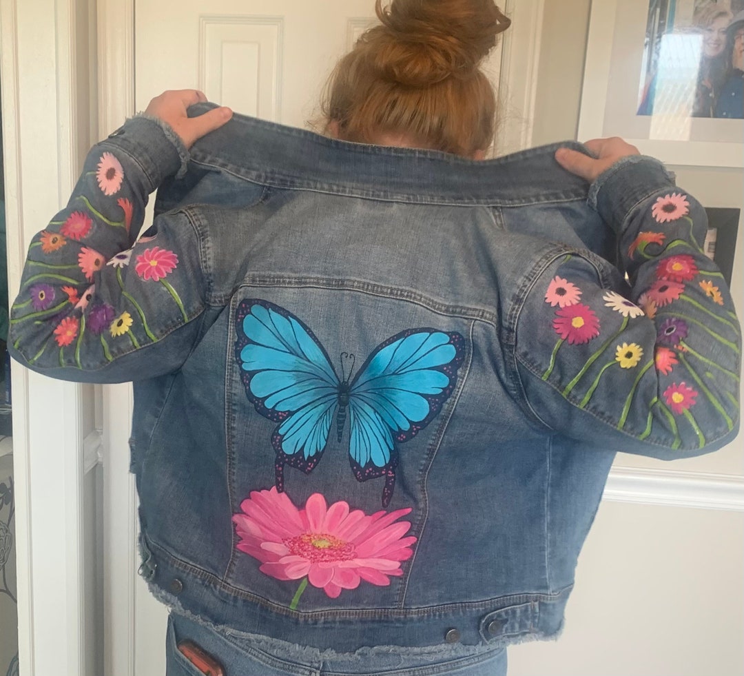 Custom Painted Denim Jacket - Etsy