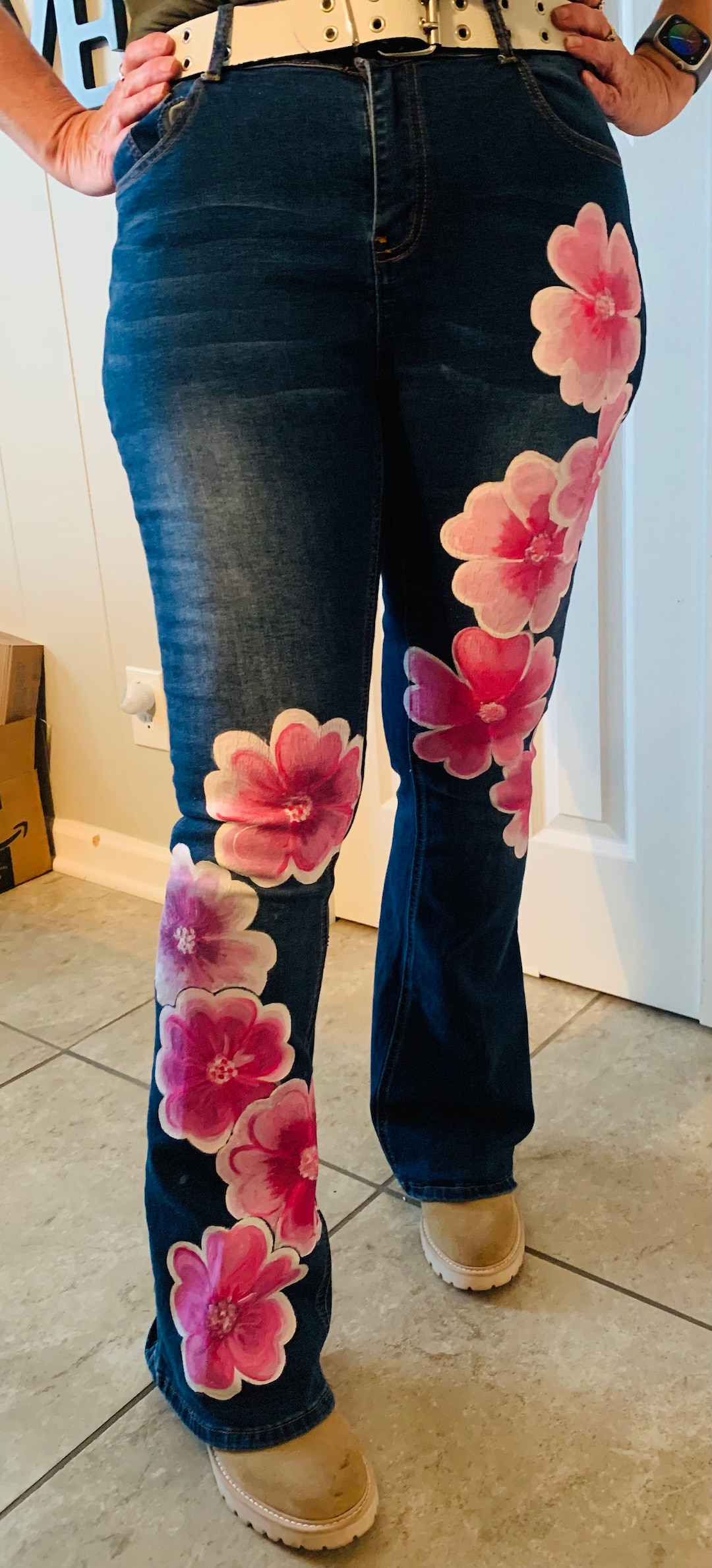 Custom Hand-painted Jeans - Etsy