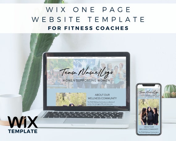 WIX Template for Fitness Coaches One Page Website | Etsy