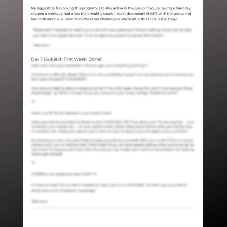 Challenge Group Weekly Check in Email Templates | Done for You Emails ...