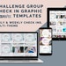 EDITABLE Challenge Group Daily and Weekly Check in Graphics | Health ...