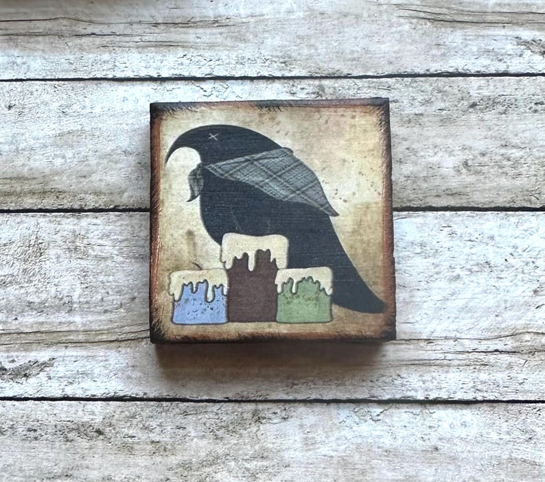 Primitive Magnets, Rustic Magnets, Wooden Magnets, Primitive Decor ...