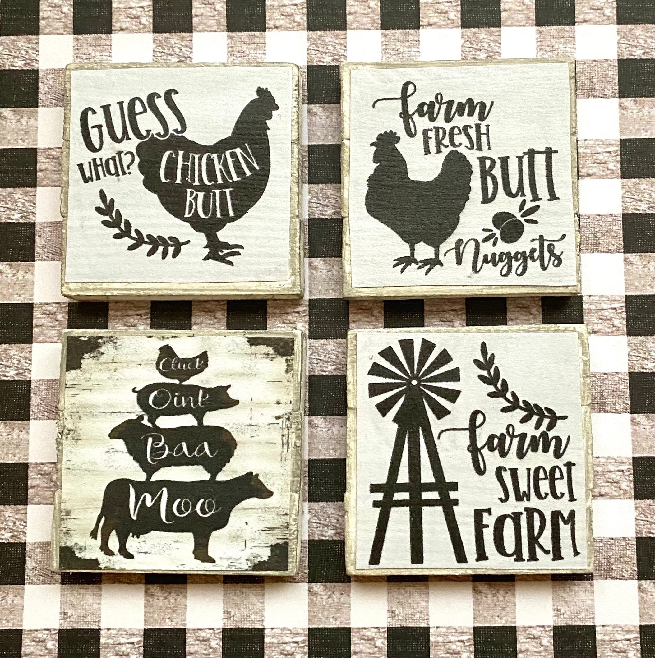 Farmhouse Decor Modern Farmhouse Farm House Magnets Wood - Etsy
