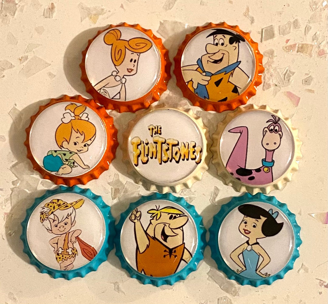 Flintstones, Magnets, Magnet, Bottle Cap Magnets, Bottlecap Magnet. - Etsy
