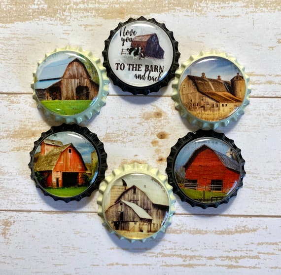 Primitive Decor Country Barns Barn Magnets Magnet Bottle | Etsy
