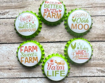 Farmhouse Decor, Modern Farmhouse, Farm House Magnets, Wood Magnets ...