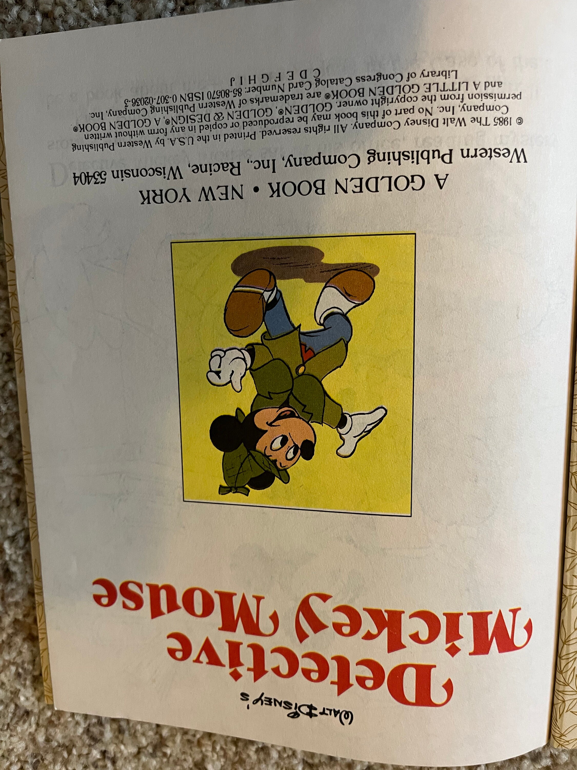 Detective Mickey Mouse Walt Disney a Little Golden Book - Etsy