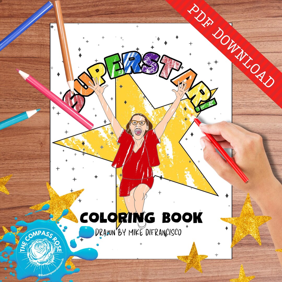 SUPERSTAR! - 20 Page Adult Coloring Book Inspired by Mary Katherine ...