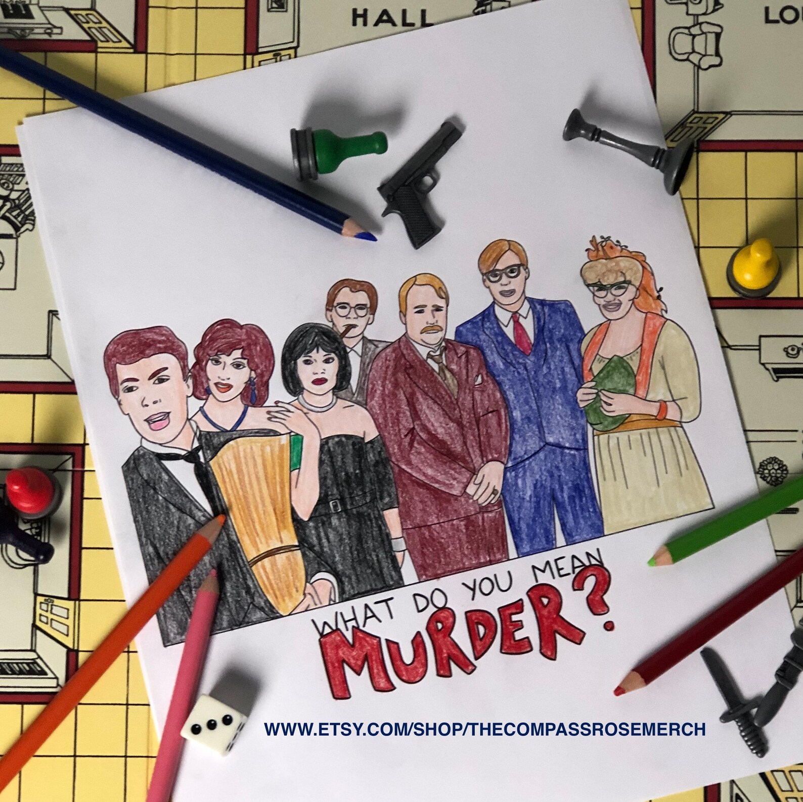 Clue Coloring Book - Adult Coloring Book Based on the Movie Clue ...