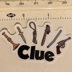 Clue Sticker Logo Comedy Movie and Game Whodunnit Murder Mystery Unique ...
