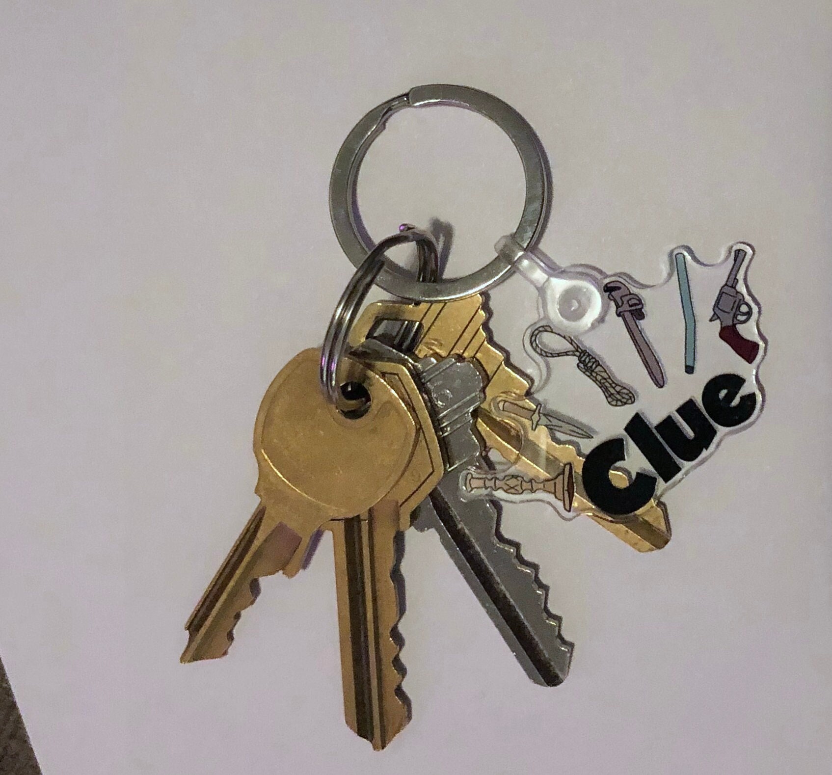 Clue Keychain Logo Comedy Movie & Game Whodunnit Murder Mystery Unique ...