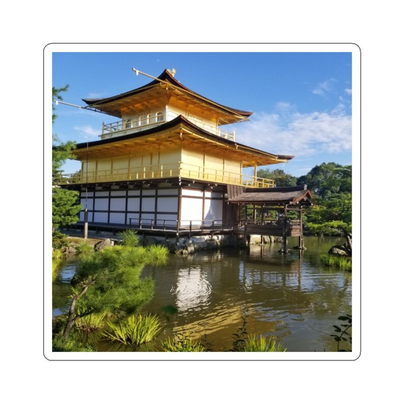 Sticker - Golden Temple in Kyoto, Japan, Japanese Shrine Sticker ...