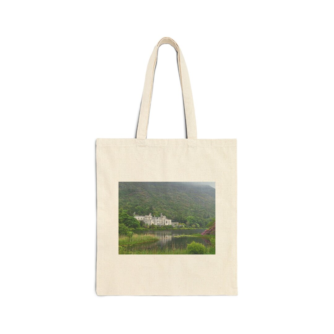 Cotton Canvas Tote Bag With Photo of Irish Fairytale Castle, Reusable ...