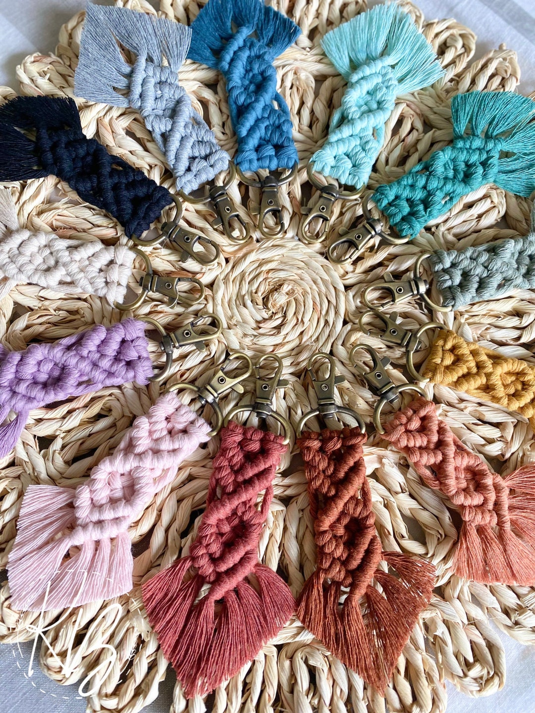 Mini Macrame Keychains Macrame Keychains Mini Keychains - Etsy