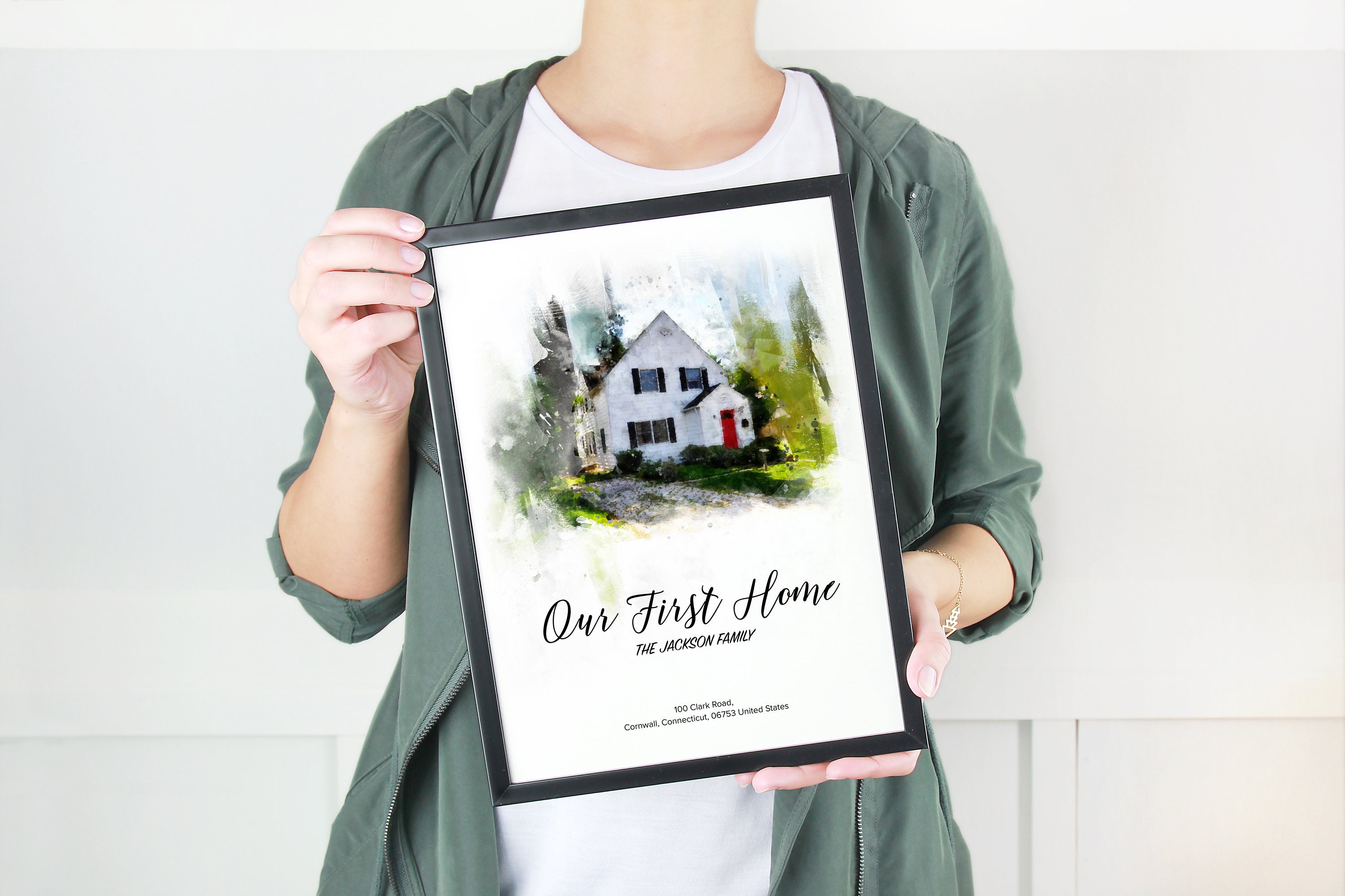 Custom House Portrait Christmas Gift First Home Gift - Etsy