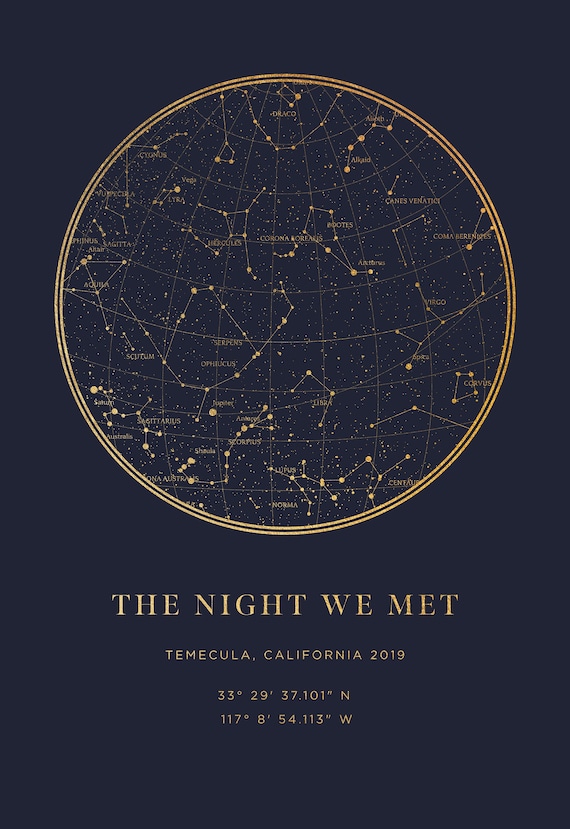 The Night We Met 100% Accurate Star Map and the Perfect - Etsy