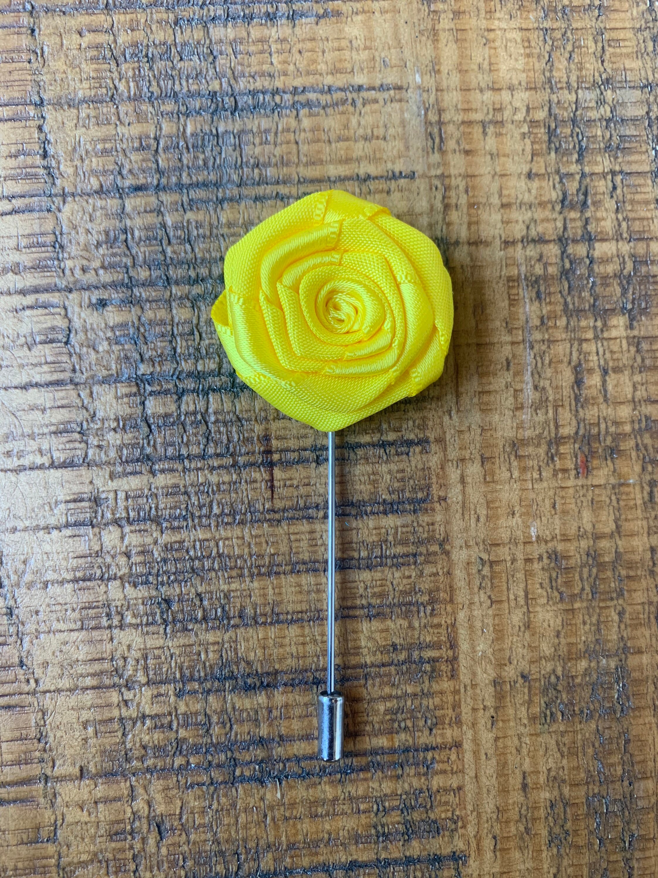 Pin de solapa floral floral amarillo / Pin de solapa floral - Etsy España