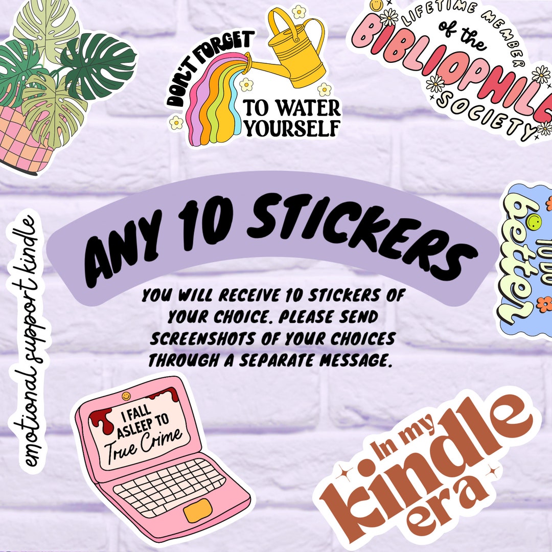 Sticker Pack, Kindle Stickers, Book Stickers, Cute Stickers, Laptop ...